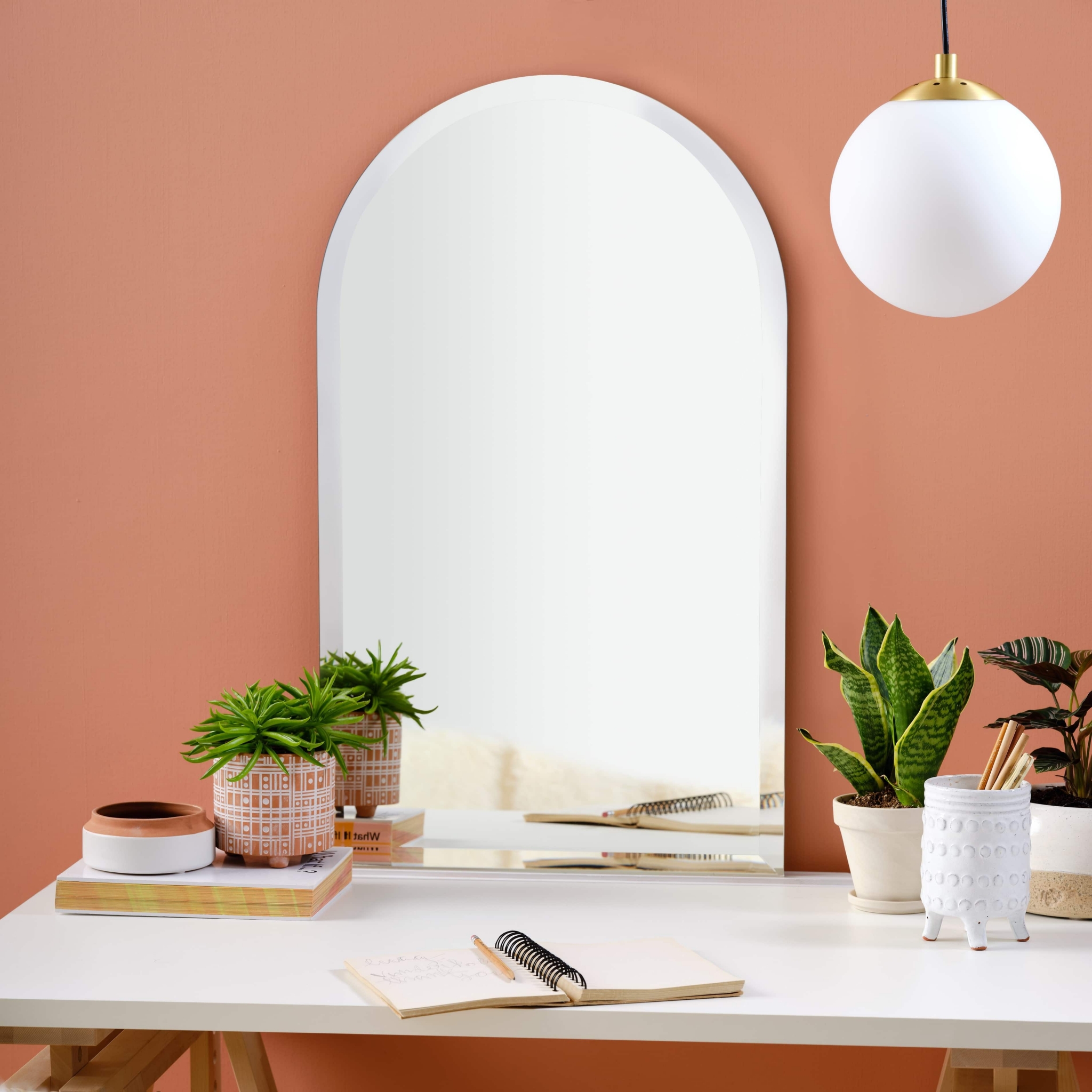 Frameless Beveled Cathedral Arch-Top Mirror - Better Bevel