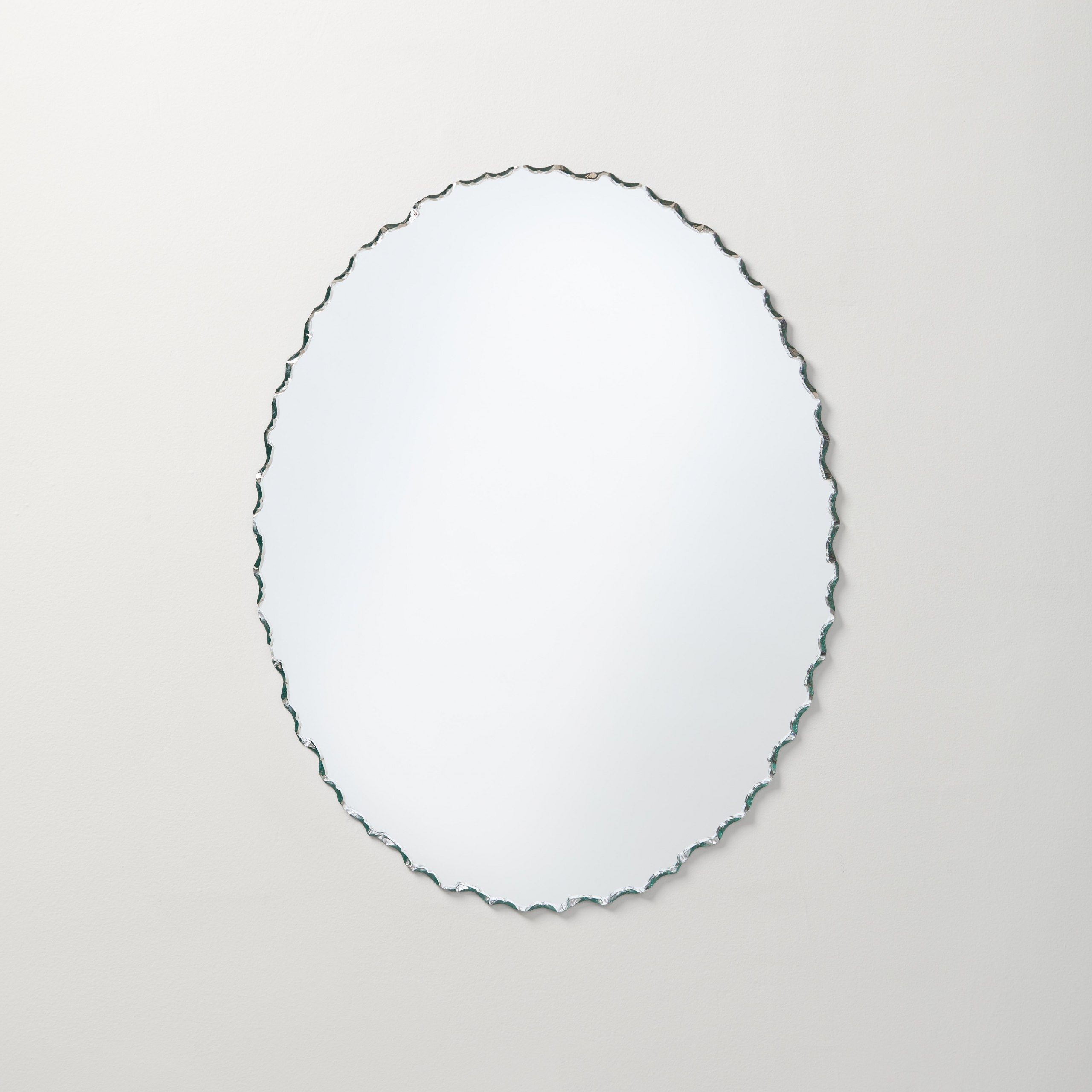 Frameless Chiseled Oval Mirror - Better Bevel - Made in USA