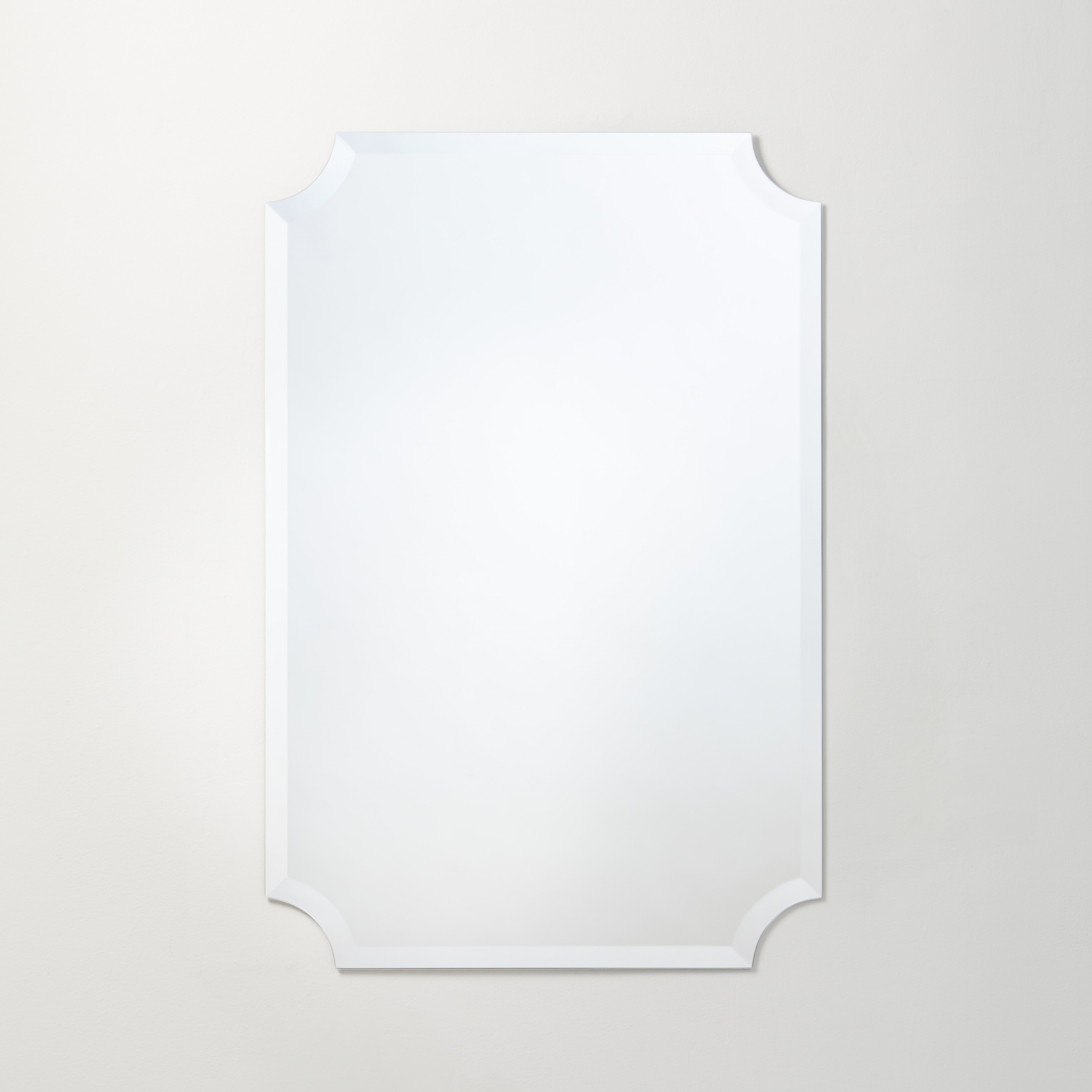 Frameless Beveled Scalloped Rectangle Mirror - Better Bevel