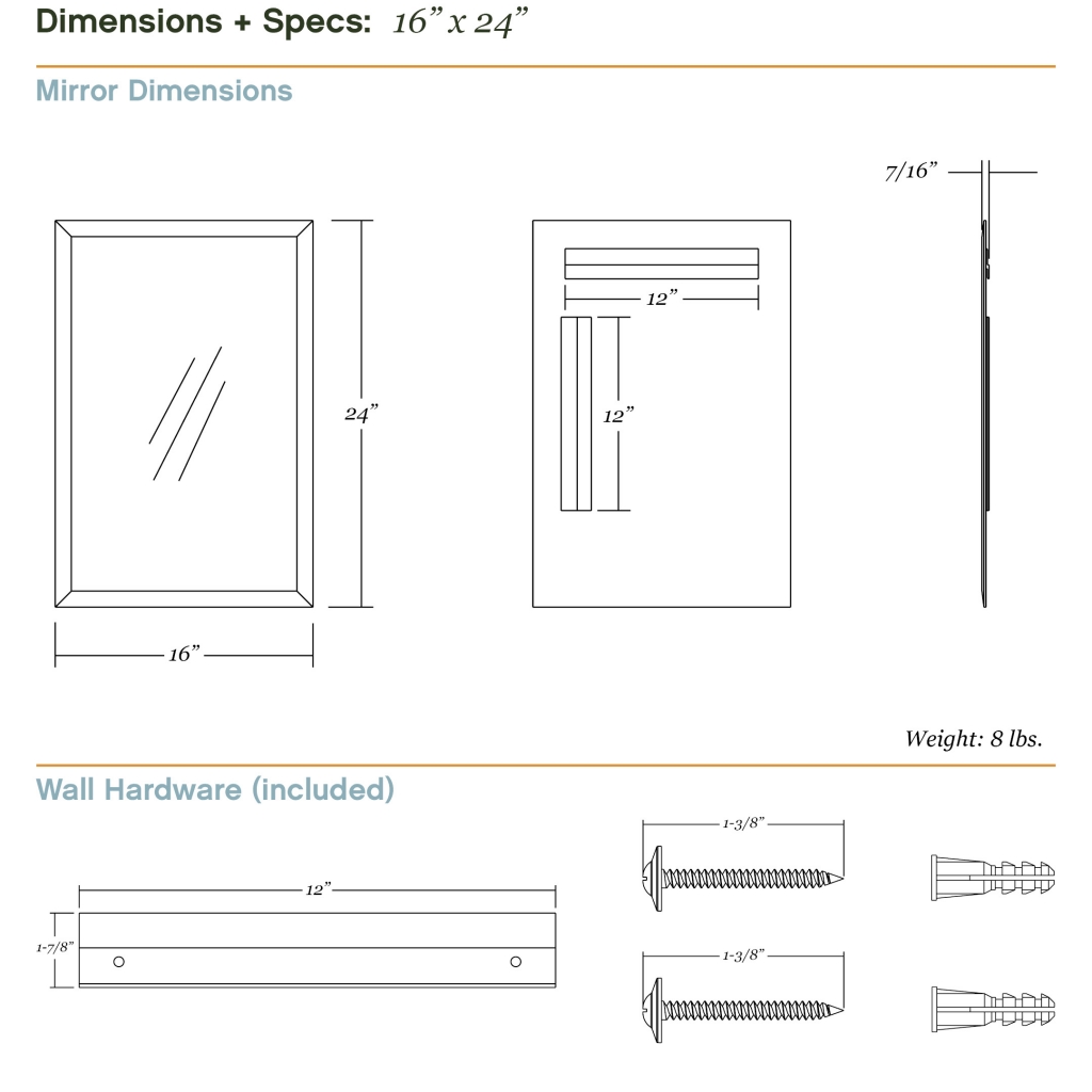 Frameless Beveled Rectangle Mirror - Better Bevel - Made in USA